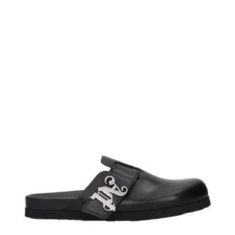Palm Angels Chaussons Et Sabots Homme Cuir Noir