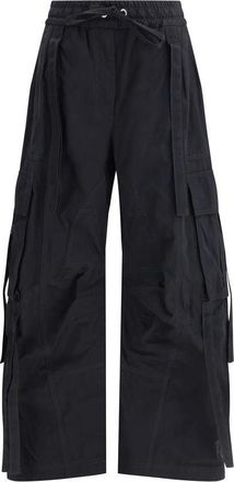Dolce & Gabbana Femme, Pantalons, Noir, Taille: 36 FR Pantalon Cargo en Faille Enduite