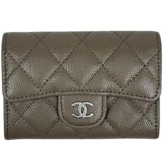 Chanel Porte-cartes de visite Pre-owned - Femme - Pre-owned - Gris - Taille: ONE Size