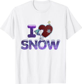Peanuts Xmas Snoopy Woodstock I Love Snow Holiday Classic T-Shirt