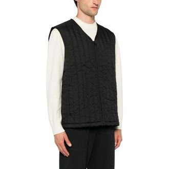 Rains Gesteppte Weste mit V-Ausschnitt - - Jackets - Herren - Schwarzk - M