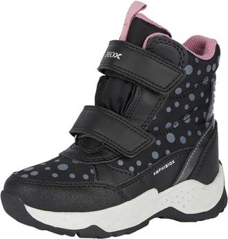 Geox Femme J SENTIERO Girl B AB Bottines à la Cheville, Black DK Silver, 38 EU