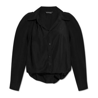 Balenciaga Hemd mit gesticktem Logo - - Blouses & Shirts - Damen - Schwarzk - S