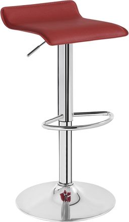 Woltu Barhocker, H&ouml;henverstellbarer Barstuhl, 360&deg; drehbarer Bistrohocker mit Fu&szlig;st&uuml;tze, aus Kunstleder Metall, f&uuml;r Bar K&uuml;che Theke Caf&eacute;, Bordeaux+Silber