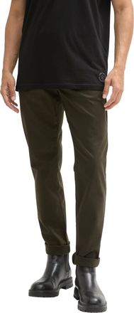 Tom Tailor Herren 1043719 Slim Fit Chino Hose mit Gürtel, 11172-Dark Rosin Green, 27W / 32L