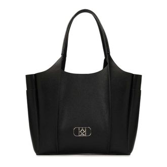 Kazar Gro&szlig;e schwarze Handtasche mit silberner Hardware - - Bags - Damen - Schwarzk - ONE SIZE