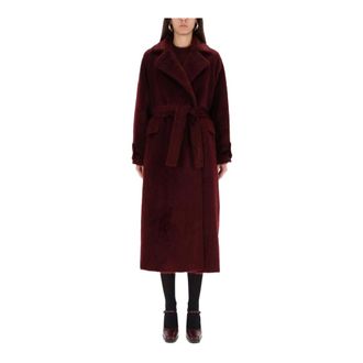 Max Mara Doppelreihiger- langer Wollmantel - - Coats - Damen - Rot - XS