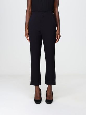 Hanita Pantalon court en cr&ecirc;pe &agrave; taille haute avec poches italiennes