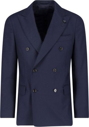 Lardini Double-Breasted Wool Blazer