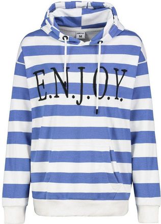 Sublevel Hoodie Liebevoll bestickter Streifenlook mit Kapuze Logo Sweat Hoodie