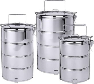 Contacto Edelstahl Etagen-Essenträger 4-teilig, 12 cm