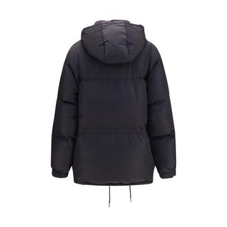 Prada Womens Black Goose Down Parka Clothing