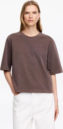 Arket Kastiges Signature-T-Shirt -Braun