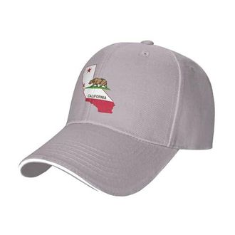 Generic Chapeau De Baseball Drapeau De La Californie Chapeau De Golf D&eacute;contract&eacute;e L&eacute;g&egrave;re Casquette Sandwich, pour Camping, Plage, Hommes, 55-59cm