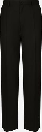 Dolce & Gabbana Hose Aus Bi-elastischem Twill Mit Geradem Bein - Mann Hosen Und Shorts Schwarz 54