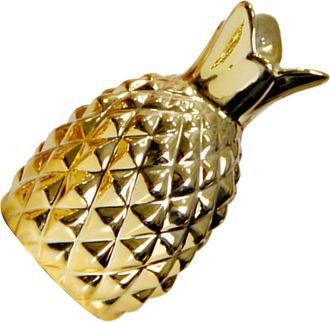 Aboofan Keramikvase Goldfarben Gro&szlig;e Tischvase mit Ananasmuster Elegante Pflanzgef&auml;&szlig; f&uuml;r Innenr&auml;ume Dekorativer Blumenhalter f&uuml;r Esstisch und Wohnkultur