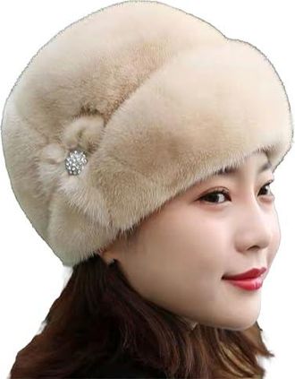 Generic Casquettes dr&ocirc;les pour enfants Hiver Middle et Elderly Femmes Chapeaux dhiver Fleurs D&eacute;cor Chapeaux A&icirc;n&eacute;s Chapeaux Mothers Vieille Dames Chapeaux Arm&eacute;