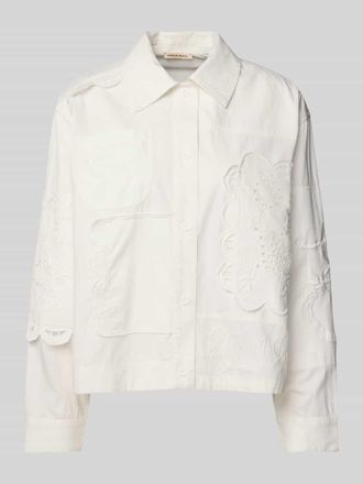 Stella Nova Relaxed Fit Bluse mit Lochstickerei Modell Elements