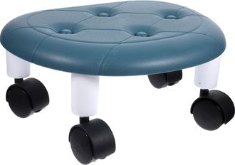 OSALADI Multifunktionaler Minihocker mit 360&deg; Drehbaren Universalrollen Niedriger Rollhocker aus Metall und PP Tragbarer Sitzhocker f&uuml;r Zuhause und B&uuml;ro