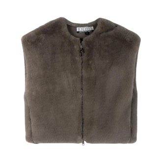 10 Days Gilet en fausse fourrure - Femme - Vestes - Gris - Taille: 36 FR