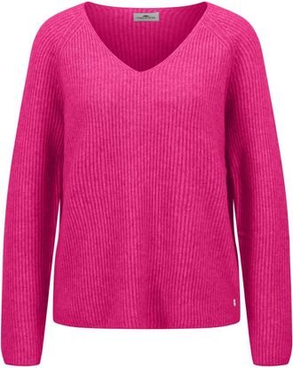 Fynch-Hatton Pullover aus Wollmix mit V-Ausschnitt ELEGANT PINK/L