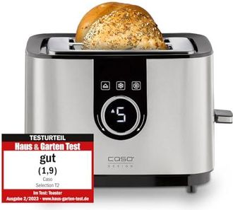 Caso Selection T 2 2769 Grille-pain design pour 2 tranches de pain en acier inoxydable
