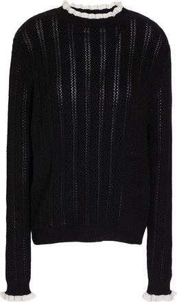 8 by YOOX COTTON BLEND POINTELLE JUMPER