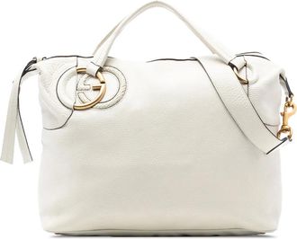 Gucci 2016-2025 Leather Twill satchel - Wei&szlig;