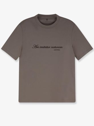 Brunello Cucinelli Cotton T-shirt with front embroidery - BRUNELLO CUCINELLI - gender_Man