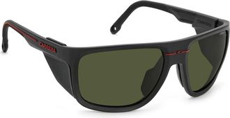 Carrera Homme, Accessoires, Noir, Taille: 60 MM Lunettes de Soleil Sport Polaris&eacute;es Noir Mat Rouge/Vert