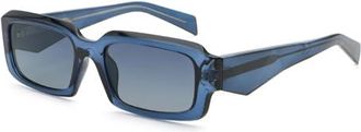 Generic Lunettes De Soleil Carr&eacute;es &Agrave; Petite Monture For Femme, Id&eacute;ales For Les Photos De Vacances Et Les Activit&eacute;s Sportives De Plein Air For Hommes.(Blue)