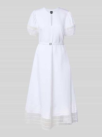 HUGO BOSS A-Linie Freizeitkleid aus Lyocell-Leinen-Mix Modell DORALIA