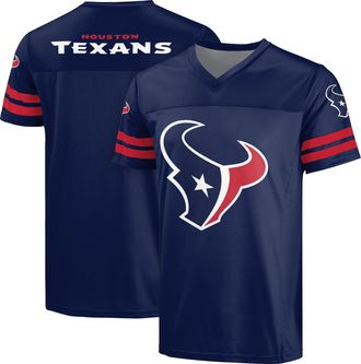 Foco NFL Herren Offizielles Lizenzprodukt Throwback Retro Primary Logo Game Day Fu&szlig;balltrikot, Houston Texans - Marineblau, Mittel