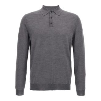 Zanone Virgin Wool Polo Shirt - - Tops - Herren - Grau - XL