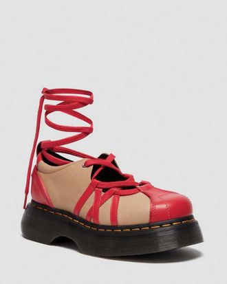 Dr. Martens Buzz Leder Ballerinas Schuhe in Rot, Gr&ouml;&szlig;e: 40