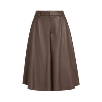 Brunello Cucinelli Lederhose - - Trousers - Damen - Braun - XS