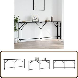 vidaXL Konsolentisch Schwarz 180x23x75 cm Holzwerkstoff - Konsolentisch - Flurtisch - Sideboard - Wohnzimmerstil - Industriel Stil