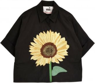 Mii Femme, Blouses et Chemises, Noir, Taille: 44 FR Shirt Alba