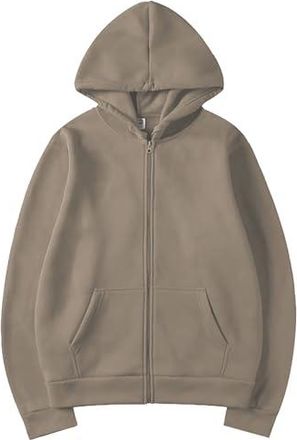 Generic Sweat-shirt &agrave; capuche pour homme | Sweatshirt &agrave; capuche avec fermeture &eacute;clair compl&egrave;te | Vestes en polaire &agrave; cordon de serrage | Sweat-shirt &agrave; capuche