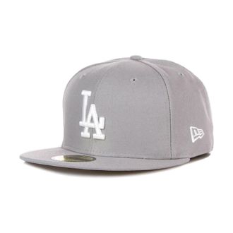 New Era Basic League Essential 5950 Flat Brim Cap - - Accessories - Herren - Grau - ONE SIZE