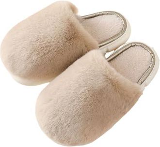 Generic Pantoufles en peluche pour femme | Pantoufles confortables pour femme | Sliders thermiques dintérieur | Claquettes chaudes pour chambre à coucher | Cl