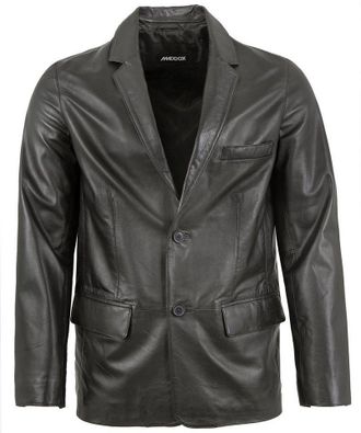 Maddox Lederjacke Maddox - Herren Lederjacke Lammnappa Sakko schwarz