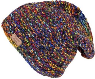 Guru Shop Bonnet en tricot, bonnet de N&eacute;pal, bonnet dhiver, homme/femme, orange, laine, taille : taille unique, color&eacute;, Taille unique