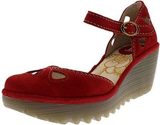 FLY London Femme Yuna Escarpins Bout fermé, Rouge (Lipstick Red), 39 EU