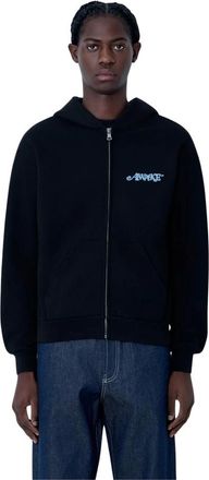 Awake NY Homme, Sweatshirts et sweats &agrave; capuche, Noir, Taille: L Logo Motif Hooded SweaT-shirt