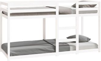 vidaXL Etagenbett Wei&szlig; 80x200 cm Massivholz Kiefer Vidaxl