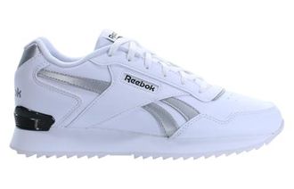 Reebok Womens Glide Ripple Clip Sneaker, White White Silver Metallic, 35 EU