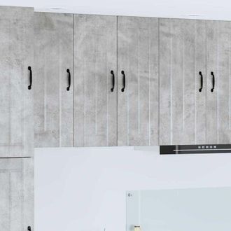 vidaXL vidaXL Armoire de cuisine Lucca 2 pcs Gris b&eacute;ton 30 x 31 x 80 cm