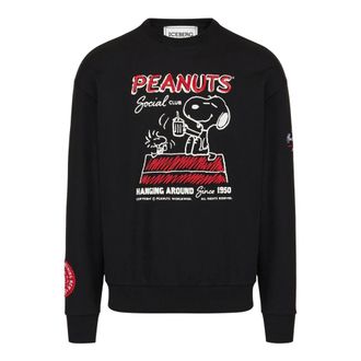 Iceberg Homme, Sweatshirts et sweats &agrave; capuche, Noir, Taille: 2XL SweaT-shirt ras du cou graphique Peanuts