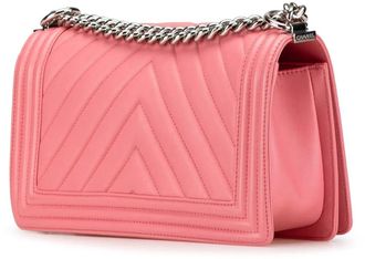 Chanel Hobo Bags - Old Medium Chevron Lambskin Boy Flap - Gr. unisize - in Gold - f&uuml;r Damen